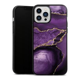 DeinDesign iPhone 13 Pro Max Handy Silikon H&uuml;lle Case schwarz Handyh&uuml;lle Pink Glitzer Marble