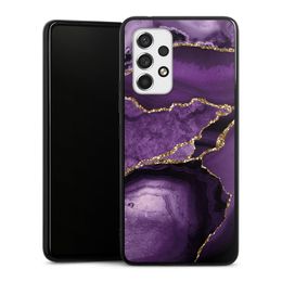 DeinDesign Galaxy A53 5G Handy Silikon H&uuml;lle Case schwarz Handyh&uuml;lle Pink Marble Glitzer