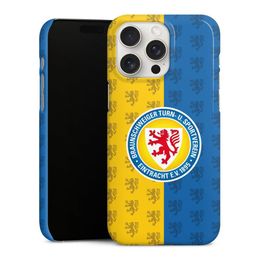 DeinDesign iPhone 15 Pro Max Handy Premium Case Smartphone Handyh&uuml;lle Schutzh&uuml;lle gl&auml;nzend Logo Eintracht Braunschweig Official Licensed Product Premium Case