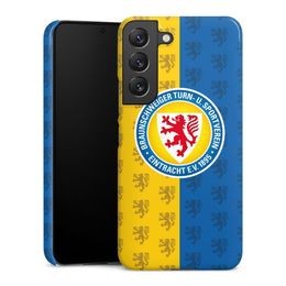 DeinDesign Galaxy S22 Handy Premium Case Smartphone Handyh&uuml;lle Schutzh&uuml;lle gl&auml;nzend Logo Eintracht Braunschweig Official Licensed Product Premium Case
