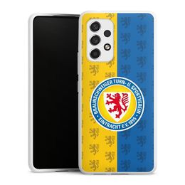DeinDesign Galaxy A53 5G Handy Silikon H&uuml;lle Case wei&szlig; Handyh&uuml;lle Official Licensed Product Eintracht Braunschweig Logo Silikon Case