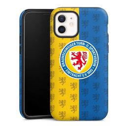DeinDesign iPhone 12 mini Handy Panzer Handyh&uuml;lle robuste Outdoor H&uuml;lle Schutzh&uuml;lle matt Logo Eintracht Braunschweig Official Licensed Product Tough Case