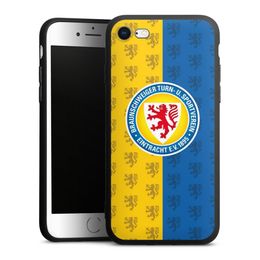 DeinDesign iPhone SE (2020) Handy Premium Silikon H&uuml;lle Handyh&uuml;lle schwarz Case Official Licensed Product Eintracht Braunschweig Logo Silikon Premium Case