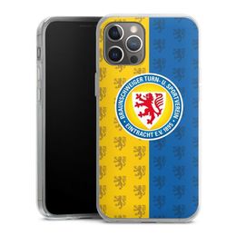 DeinDesign iPhone 12 Pro Max Handy Silikon H&uuml;lle Case transparent Handyh&uuml;lle Logo Eintracht Braunschweig Official Licensed Product Silikon Case