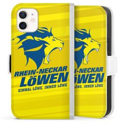 DeinDesign iPhone 12 mini Handy Klapph&uuml;lle Handyh&uuml;lle aus Kunst Leder wei&szlig; Flip Case Official Licensed Product Rhein-Neckar-L&ouml;wen Rnl Sideflip mit Lasche