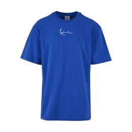 T-Shirt Karl Kani "Karl Kani Herren KM232-032-1 KK Small Signature Print Tee", Damen, Gr. S, blau, 100% Baumwolle, bedruckt, loose fit, Rundhals, Shirts T-Shirt