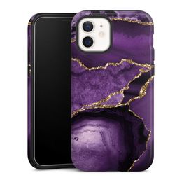 DeinDesign iPhone 12 mini Handy Panzer Handyh&uuml;lle robuste Outdoor H&uuml;lle Schutzh&uuml;lle gl&auml;nzend Pink Glitzer Marble Tough Case