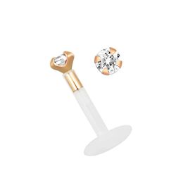 Adelia&acute;s Dehnschnecke ADELIA&acute;S "Piercing Ohrpiercing", Damen, Gr. onesize, rosa (rosegold), Titan, Piercings, Teflon ist Allergiefrei und als Erstpiercing zugelassen
