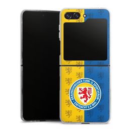 DeinDesign Galaxy Z Flip 5 Handy Hard Case Schutzh&uuml;lle transparent Smartphone Handy H&uuml;lle Official Licensed Product Eintracht Braunschweig Logo Hard Case