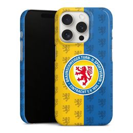 DeinDesign iPhone 15 Pro Handy Premium Case Smartphone Handyh&uuml;lle Schutzh&uuml;lle gl&auml;nzend Logo Eintracht Braunschweig Official Licensed Product Premium Case