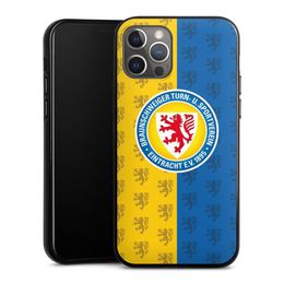 DeinDesign iPhone 12 Pro Handy Silikon H&uuml;lle Case schwarz Handyh&uuml;lle Logo Eintracht Braunschweig Official Licensed Product