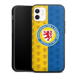 DeinDesign iPhone 12 mini Handy Premium Silikon H&uuml;lle Handyh&uuml;lle schwarz Case Logo Eintracht Braunschweig Official Licensed Product Silikon Premium Case