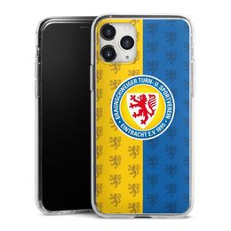 DeinDesign iPhone 11 Pro Max Handy Silikon H&uuml;lle Case transparent Handyh&uuml;lle Logo Eintracht Braunschweig Official Licensed Product Silikon Case