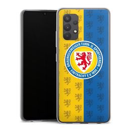 DeinDesign Galaxy A32 4G Handy Silikon H&uuml;lle Case transparent Handyh&uuml;lle Logo Eintracht Braunschweig Official Licensed Product Silikon Case