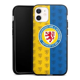 DeinDesign iPhone 12 Handy Silikon H&uuml;lle Case schwarz Handyh&uuml;lle Logo Eintracht Braunschweig Official Licensed Product