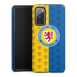 DeinDesign Galaxy S20 FE 5G Handy Panzer Handyh&uuml;lle robuste Outdoor H&uuml;lle Schutzh&uuml;lle gl&auml;nzend Eintracht Braunschweig Logo Official Licensed Product Tough Case