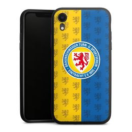 DeinDesign iPhone Xr Handy Premium Silikon H&uuml;lle Handyh&uuml;lle schwarz Case Logo Eintracht Braunschweig Official Licensed Product Silikon Premium Case
