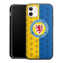 DeinDesign iPhone 12 Handy Premium Silikon H&uuml;lle Handyh&uuml;lle schwarz Case Logo Eintracht Braunschweig Official Licensed Product Silikon Premium Case