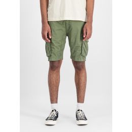 Shorts Alpha Industries "Cotton Twill Jogger Short", Herren, Gr. L, Normalgr&ouml;&szlig;en, gr&uuml;n (vintage gr&uuml;n), Obermaterial: 98% Baumwolle, 2% Elastan, Hosen Shorts