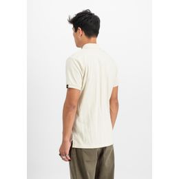 Poloshirt Alpha Industries "Basic Polo SL", Herren, Gr. L, wei&szlig; (vintage wei&szlig;), Obermaterial: 100% Baumwolle, Shirts