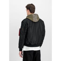 Bomberjacke Alpha Industries "MA-1 VF Vintage Fit NASA", Herren, Gr. L, schwarz (all schwarz), Obermaterial: 100% Nylon; Futter: 100% Nylon; F&uuml;llung: 100% Polyester, Jacken Bomberjacke
