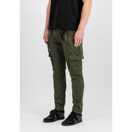 Cargohose Alpha Industries "Utility Pant", Damen, Gr. 32, Normalgr&ouml;&szlig;en, gr&uuml;n (schwarz olive), Obermaterial: 98% Baumwolle, 2% Elastan; Futter: 100% Baumwolle, Hosen Cargohose