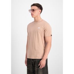 T-Shirt Alpha Industries "Backprint T-Shirt", Herren, Gr. L, orange (dusty coral), Obermaterial: 100% Baumwolle, Shirts T-Shirt