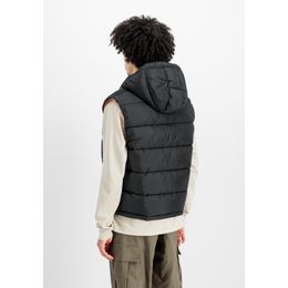 Wendejacke Alpha Industries "Hooded Puffer Vest FD", Herren, Gr. S, schwarz, Obermaterial: 100% Polyester; Futter: 100% Polyester; F&uuml;llung: 100% Polyester, Jacken
