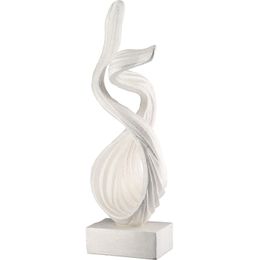 Skulptur CASABLANCA BY GILDE "Skulptur Abstrakt Liposo", creme, B:15cm H:46,5cm T:15cm, Kunstharz, Dekofiguren