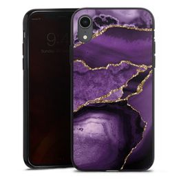DeinDesign iPhone Xr Handy Silikon H&uuml;lle Case schwarz Handyh&uuml;lle Pink Glitzer Marble