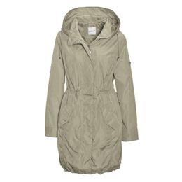 Kurzjacke GOLDNER "Kurzgr&ouml;&szlig;e Trendiger leichter Regen Parka aus funktionalem Material", Damen, Gr. 21, beige (stein), Obermaterial: 100% Polyamid PA., normal, Sonstiges, Jacken Kurzjacke, Ohne