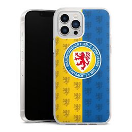 DeinDesign iPhone 13 Pro Max Handy Silikon H&uuml;lle Case transparent Handyh&uuml;lle Logo Eintracht Braunschweig Official Licensed Product Silikon Case