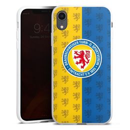 DeinDesign iPhone Xr Handy Silikon H&uuml;lle Case wei&szlig; Handyh&uuml;lle Logo Eintracht Braunschweig Official Licensed Product Silikon Case
