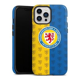 DeinDesign iPhone 13 Pro Max Handy Panzer Handyh&uuml;lle robuste Outdoor H&uuml;lle Schutzh&uuml;lle gl&auml;nzend Logo Eintracht Braunschweig Official Licensed Product Tough Case