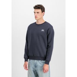 Sweater Alpha Industries "Basic Sweatshirt SL", Herren, Gr. M, blau (navy), Obermaterial: 80% Baumwolle, 20% Polyester, regular fit, Sweatshirts Sweater