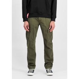 Cargohose Alpha Industries "Agent Pant", Damen, Gr. 28, Normalgr&ouml;&szlig;en, gr&uuml;n (schwarz olive), Obermaterial: 100% Baumwolle; Futter: 100% Baumwolle, Hosen Cargohose