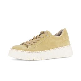Sneaker Gabor "Sneaker low", Damen, Gr. 35,5, beige (gelb), Schuhe Sneaker