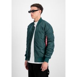 Bomberjacke Alpha Industries "MA-1 VF 59 Long", Herren, Gr. L, gr&uuml;n (force gr&uuml;n), Obermaterial: 100% Nylon; Futter: 100% Nylon; F&uuml;llung: 100% Polyester, Jacken Bomberjacke