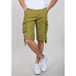 Shorts Alpha Industries "Jet Short", Herren, Gr. 31, Normalgr&ouml;&szlig;en, gr&uuml;n (khaki gr&uuml;n), Obermaterial: 100% Baumwolle, Hosen Shorts