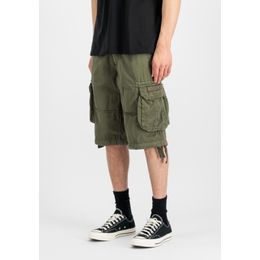 Shorts Alpha Industries "Jet Short", Herren, Gr. 31, Normalgr&ouml;&szlig;en, gr&uuml;n (schwarz olive), Obermaterial: 100% Baumwolle, Hosen Shorts