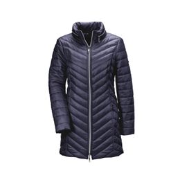 Kurzjacke GOLDNER "Kurzgr&ouml;&szlig;e Figurschmeichelnde, leichte Longsteppjacke", Damen, Gr. 19, blau (marine), Obermaterial: 100% Polyamid PA., Sonstiges, Jacken Kurzjacke, Leichte Wattierung mit Diagonalstepp