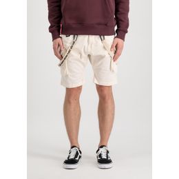 Shorts Alpha Industries "Utility Short", Herren, Gr. 28, Normalgr&ouml;&szlig;en, wei&szlig; (jet stream wei&szlig;), Obermaterial: 98% Baumwolle, 2% Elastan, Hosen Shorts