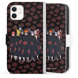 DeinDesign iPhone 12 mini Handy Klapph&uuml;lle Handyh&uuml;lle aus Kunst Leder wei&szlig; Flip Case Akatsuki Naruto Shippuden Official Licensed Product Sideflip mit Lasche
