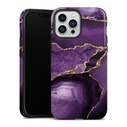 DeinDesign iPhone 13 Pro Max Handy Panzer Handyh&uuml;lle robuste Outdoor H&uuml;lle Schutzh&uuml;lle gl&auml;nzend Pink Glitzer Marble Tough Case
