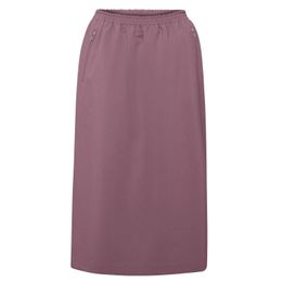 Midirock GOLDNER "Kurzgr&ouml;&szlig;e Reiserock mit Rundumdehnbund", Damen, Gr. 24, rosa (rosenholz), Obermaterial: 100% Polyester PES., normal, R&ouml;cke, Ohne