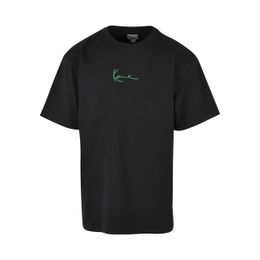 Kurzarmshirt Karl Kani "Karl Kani Herren Small Signature Green Logo Tee black", Damen, Gr. M, schwarz, 100% Baumwolle, bedruckt, oversize, Rundhals, Shirts