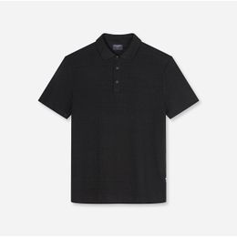 Poloshirt OLYMP, Herren, Gr. M, schwarz, Web, Obermaterial: 95% Leinen, 5% Elasthan, unifarben, regular fit h&uuml;ftbedeckend, Rundhals, abgesteppte Kante, Shirts, aus hochwertigem Leinen, unifarben