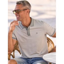Poloshirt Lerros "Poloshirt in 2-Tone-Optik", Herren, Gr. L, storm grau, 100% Baumwolle, ohne Ausschnitt, Shirts