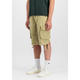 Shorts Alpha Industries "Jet Short", Herren, Gr. 38, Normalgr&ouml;&szlig;en, gr&uuml;n (light olive), Obermaterial: 100% Baumwolle, Hosen Shorts