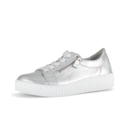 Sneaker Gabor "Sneaker low", Damen, Gr. 35,5, silber, Schuhe Sneaker
